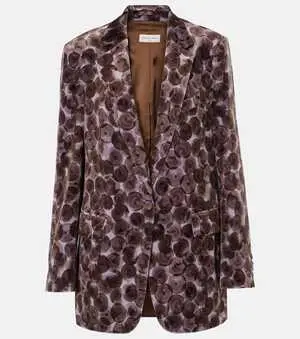 Dries Van Noten Printed Cotton-blend Blazer