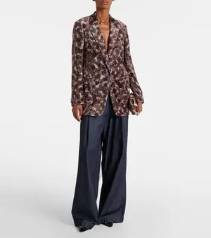 Dries Van Noten Printed Cotton-blend Blazer