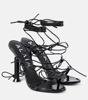 Alaïa Bobine 110 Leather-lined Sandals - Black