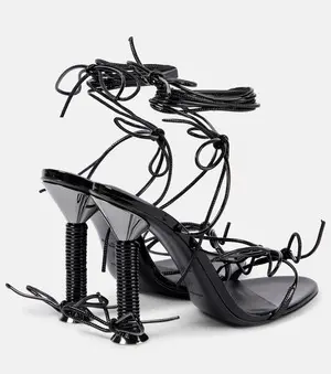 Alaïa Bobine 110 Leather-lined Sandals - Black