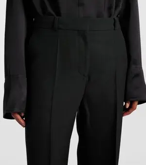 TOTEME Low-rise Straight Trousers - Black