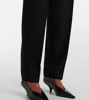 TOTEME Low-rise Straight Trousers - Black