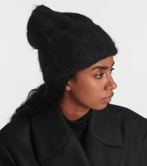 TOTEME Alpaca-blend Beanie - Black
