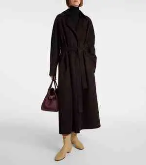THE ROW Poseidone Suede Coat - Brown
