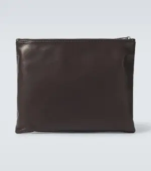 THE ROW Allegra Leather Clutch