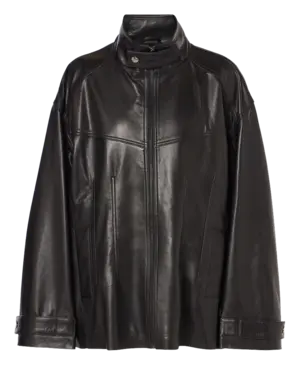 Nour Hammour - Nour Hammour Rue Leather Biker Jacket
