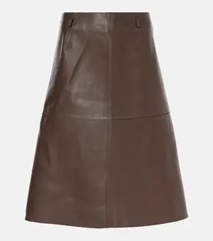 TOTEME Leather Midi Skirt