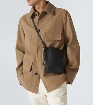 Loro Piana Bale Leather Phone Pouch