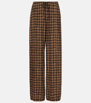 Dries Van Noten Houndstooth Straight Pants