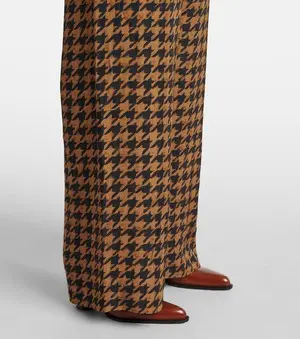 Dries Van Noten Houndstooth Straight Pants