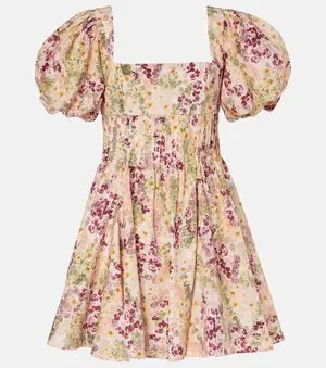 Agua Bendita Caramelo Florecer Cotton Minidress - Multicoloured