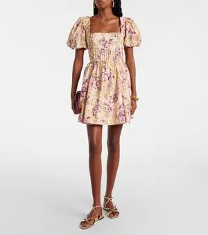 Agua Bendita Caramelo Florecer Cotton Minidress