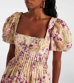 Agua Bendita Caramelo Florecer Cotton Minidress