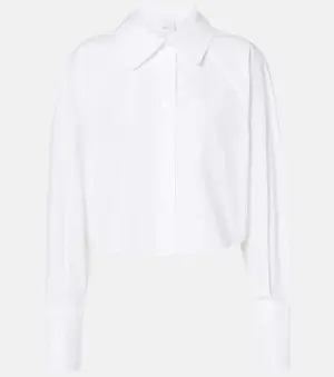 PATOU Cotton Poplin Cropped Shirt