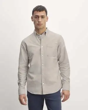 Everlane Slim Oxford Shirt Gray Houndstooth
