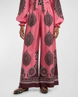 La DoubleJ La DoubleJ Silk Palazzo Pants Open Pink
