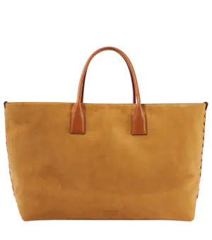 Bottega Veneta Large Suede Cabat Tote - Brown