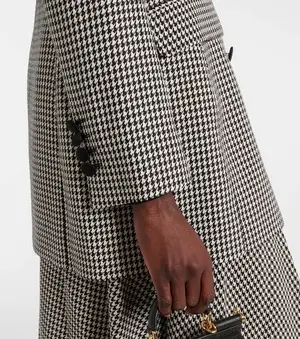 Dolce & Gabbana Houndstooth Wool-blend Blazer