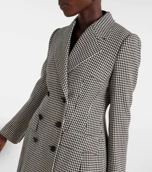 Dolce & Gabbana Houndstooth Wool-blend Blazer