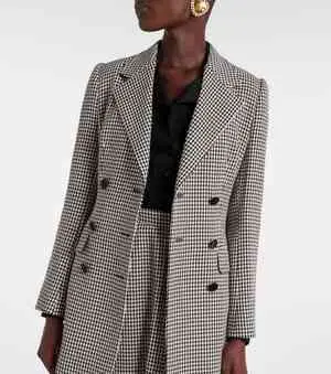 Dolce & Gabbana Houndstooth Wool-blend Blazer