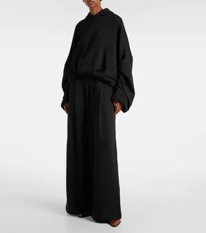 Dries Van Noten Oversized Cotton Jersey Hoodie - Black