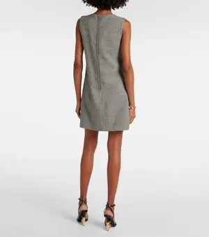 Dolce & Gabbana Houndstooth Wool Minidress