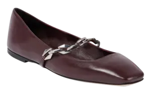 JIMMY CHOO Diamond Tilda Leather Ballet Flats