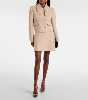TOM FORD Wool And Silk-blend Bouclé Miniskirt