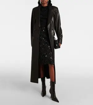 JIMMY CHOO Scarlett 95 Lace-up Pointed Toe Leather Boots