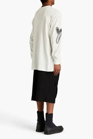 Y3 Printed Stretchcotton Jersey Tshirt