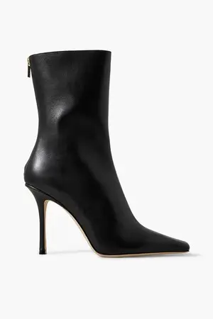 JIMMY CHOO Agathe 100 Leather Ankle Boots