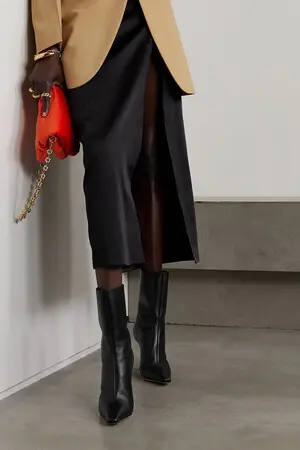 JIMMY CHOO Agathe 100 Leather Ankle Boots