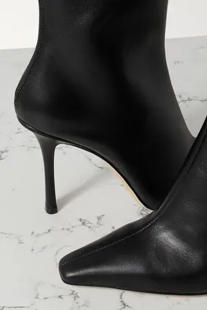 JIMMY CHOO Agathe 100 Leather Ankle Boots