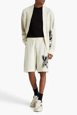 Y3 Intarsia-knit Drawstring Shorts - Off-white