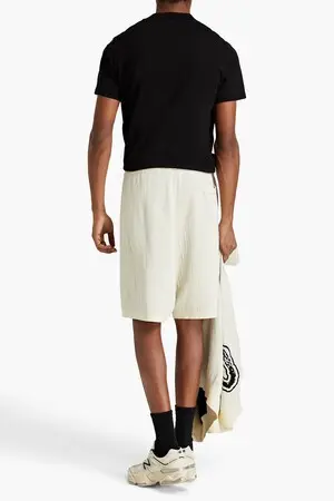Y3 Intarsia-knit Drawstring Shorts - Off-white