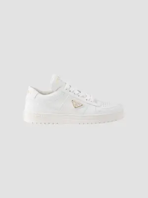 Prada 's Downtown Leather Sneakers White