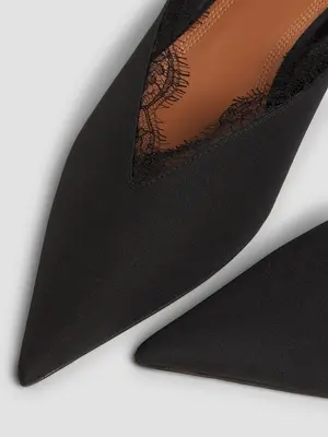 NEOUS Irena 40mm Crepe De Chine Slingbacks