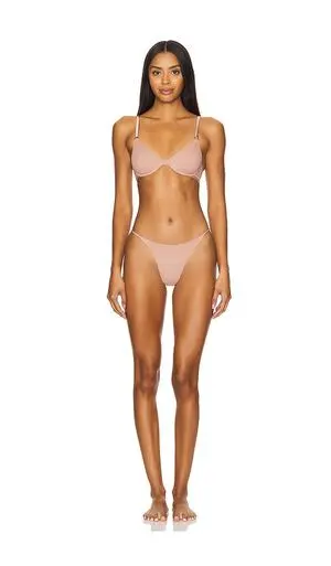 FLEUR DU MAL Le Stretch Multifit Micro G-string - Tan