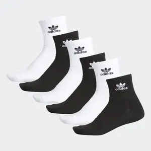 Adidas Trefoil Quarter Socks 3 Pairs - Black