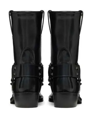 Valentino Garavani 40mm Rockstud Biker Boots