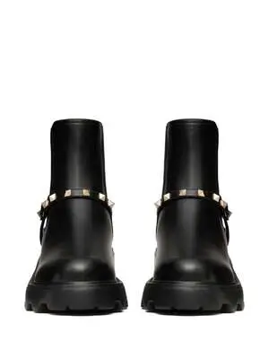 Valentino Garavani 55mm Rockstud Beatle Boots - Black