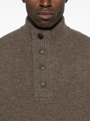 Barbour Logo-patch Wool Sweater - Brown