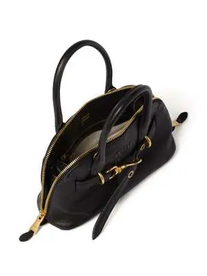 Miu Miu Aventure Leather Tote Bag - Black