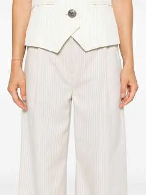MITILIANE COUTURE Pinstriped Wide-leg Trousers