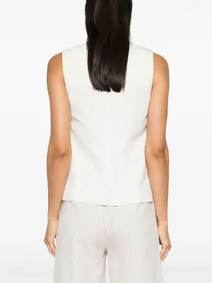 MITILIANE COUTURE Pinstriped Vest - White