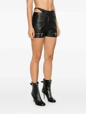 MITILIANE COUTURE Cut-out Leather Shorts