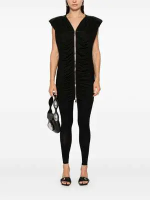 MITILIANE COUTURE Leather-trimmed Top
