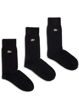 Lacoste Logo-embroidered Socks - Black