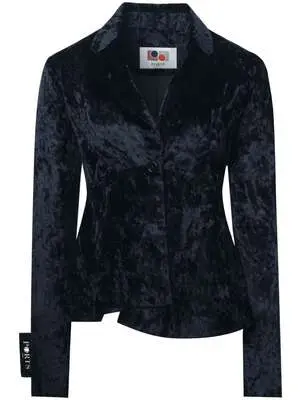 Ports 1961 Floral Velvet-effect Blazer - Blue