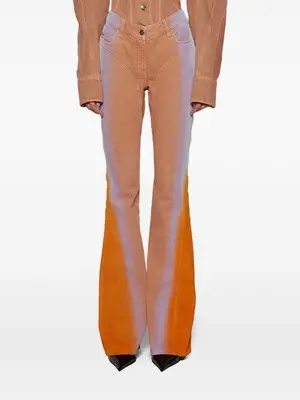 MUGLER Gradient-effect Flared Jeans